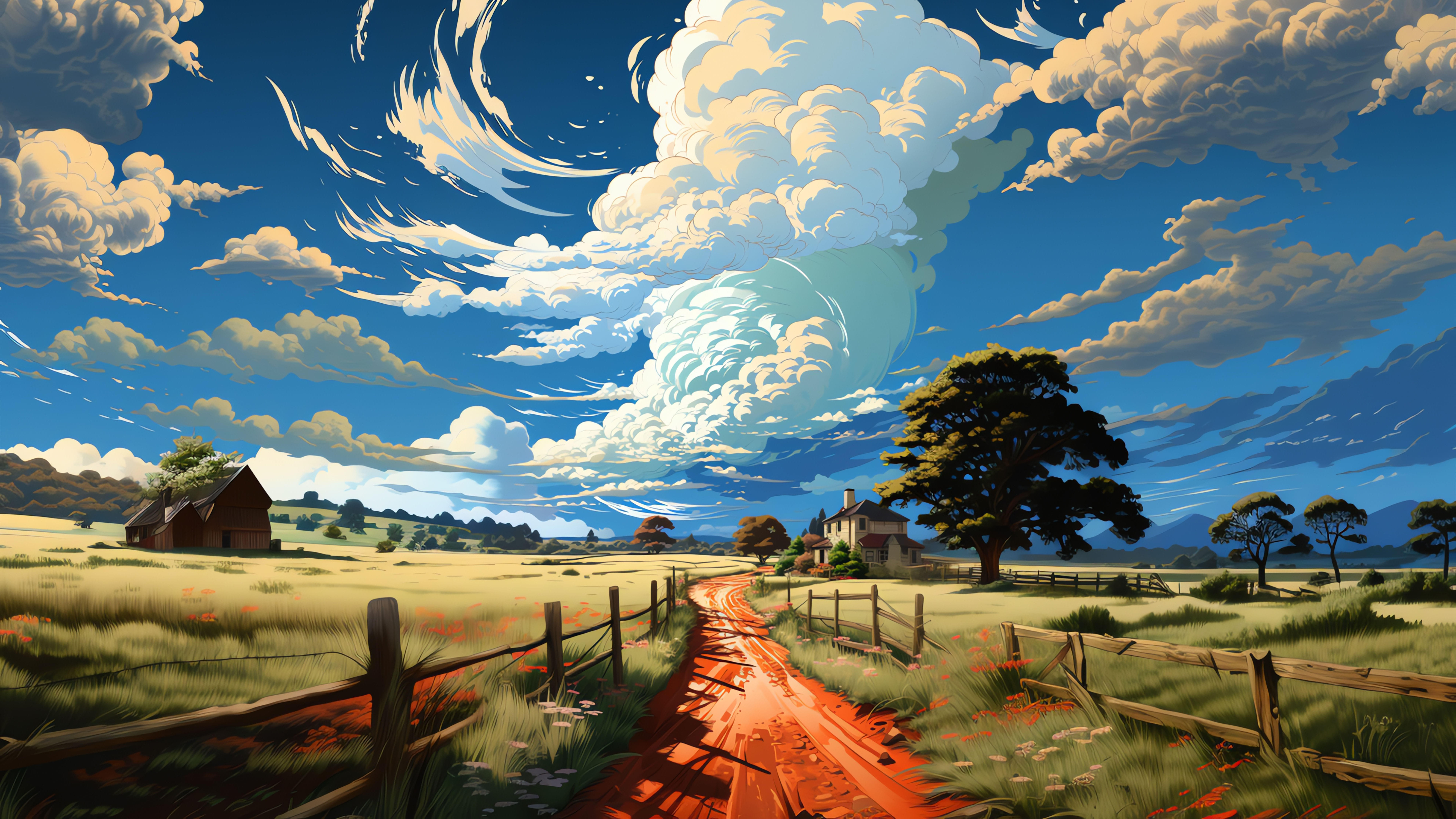 Countryside Path - Desktop Wallpaper | One4Wall